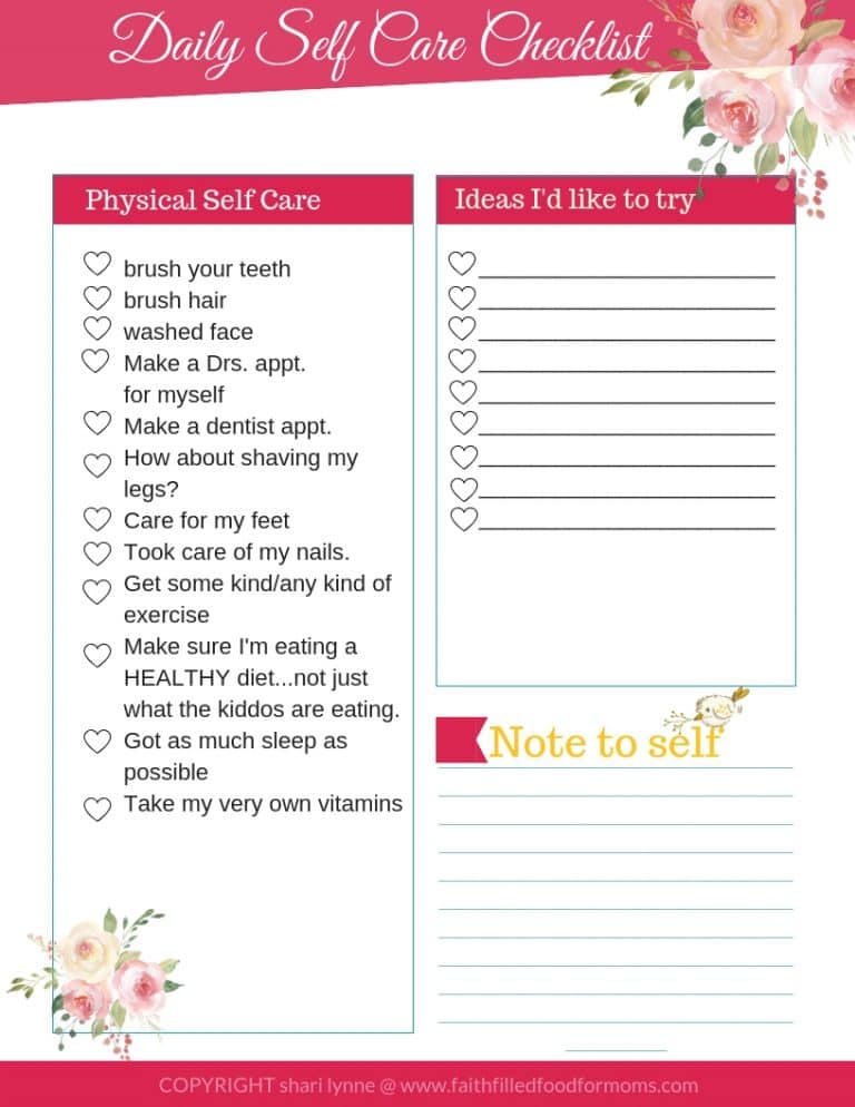 Self Care Ideas Your Teen Girls Will Love • Faith Filled Food for Moms